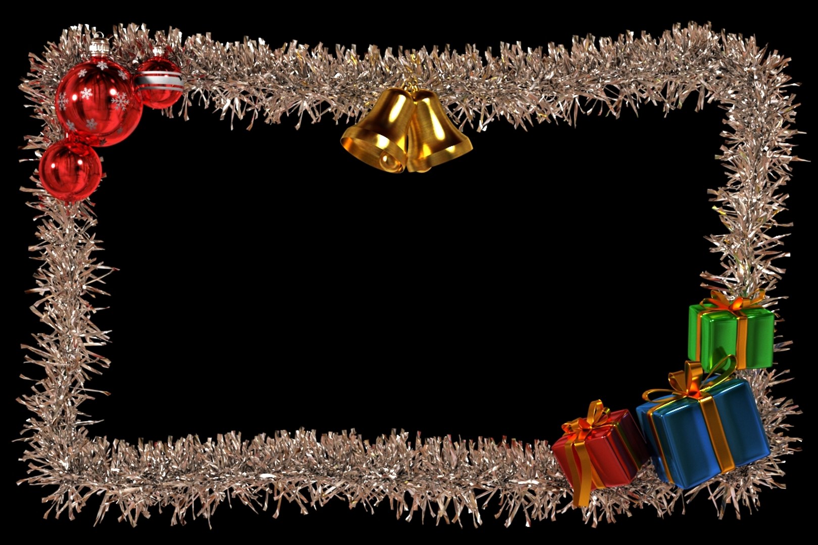 Glitter Frame Christmas Cards Model - TurboSquid 1231543