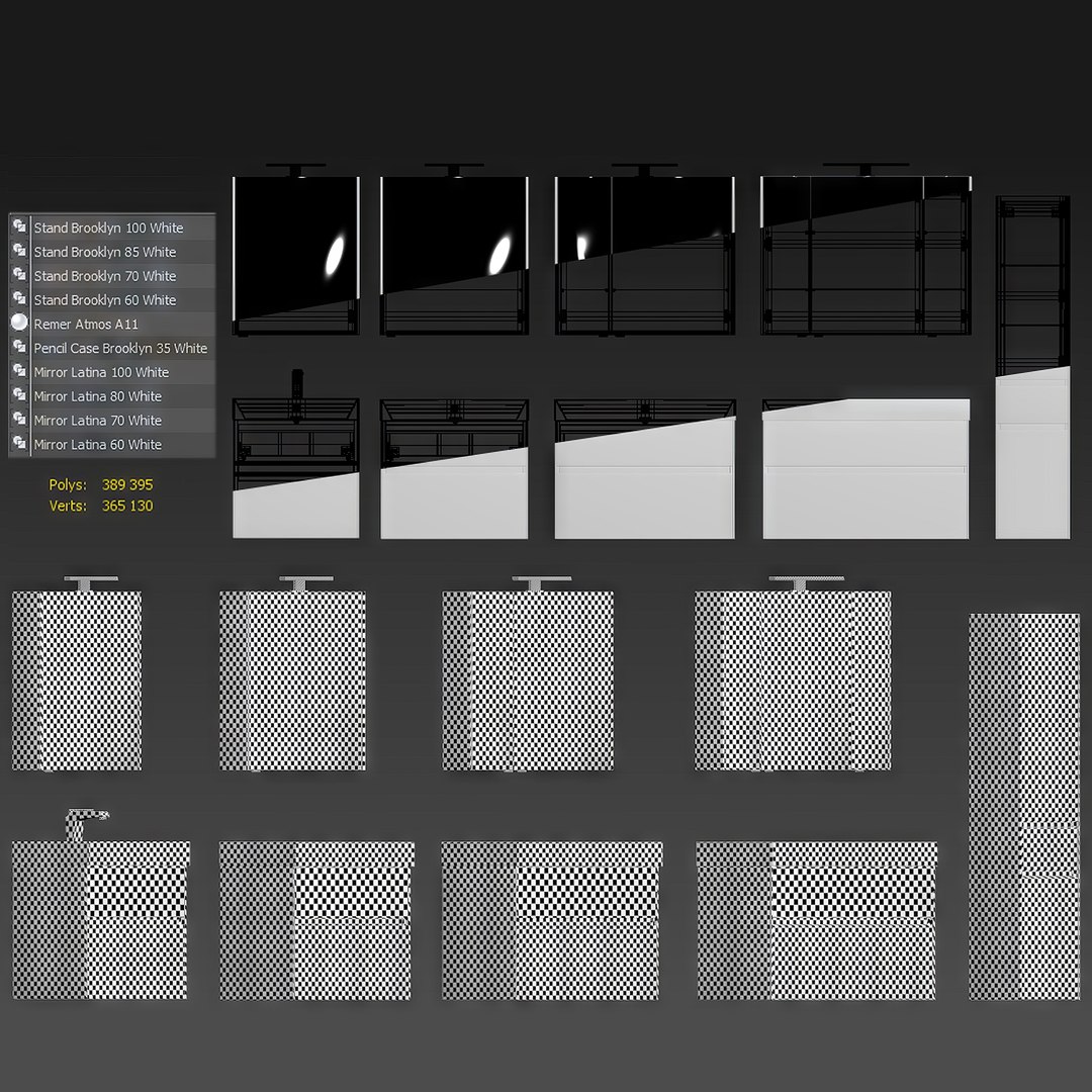 3D Furniture Set Brooklyn 60-70-85-100 Pencil Case And Remer Atmos A11 ...