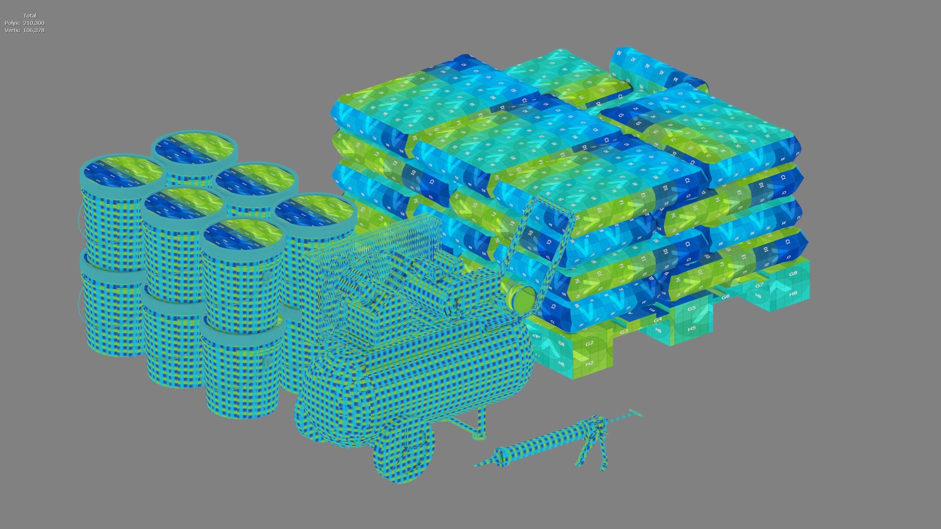 3D SIKA GOUTING RECTIFICATION WORKS TOOLS - TurboSquid 2080656