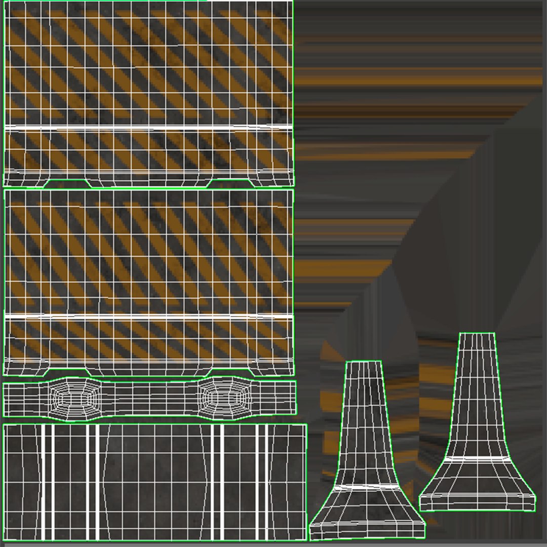 3D Concrete Barrier Traffic Model - TurboSquid 2136521