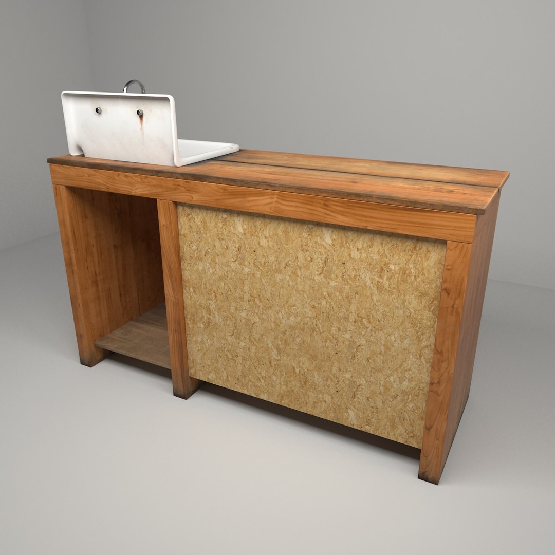 Old Cooking Table 3d Max