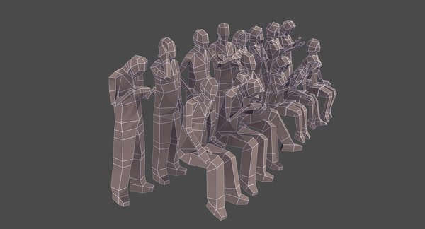 3d model style people architectural animation