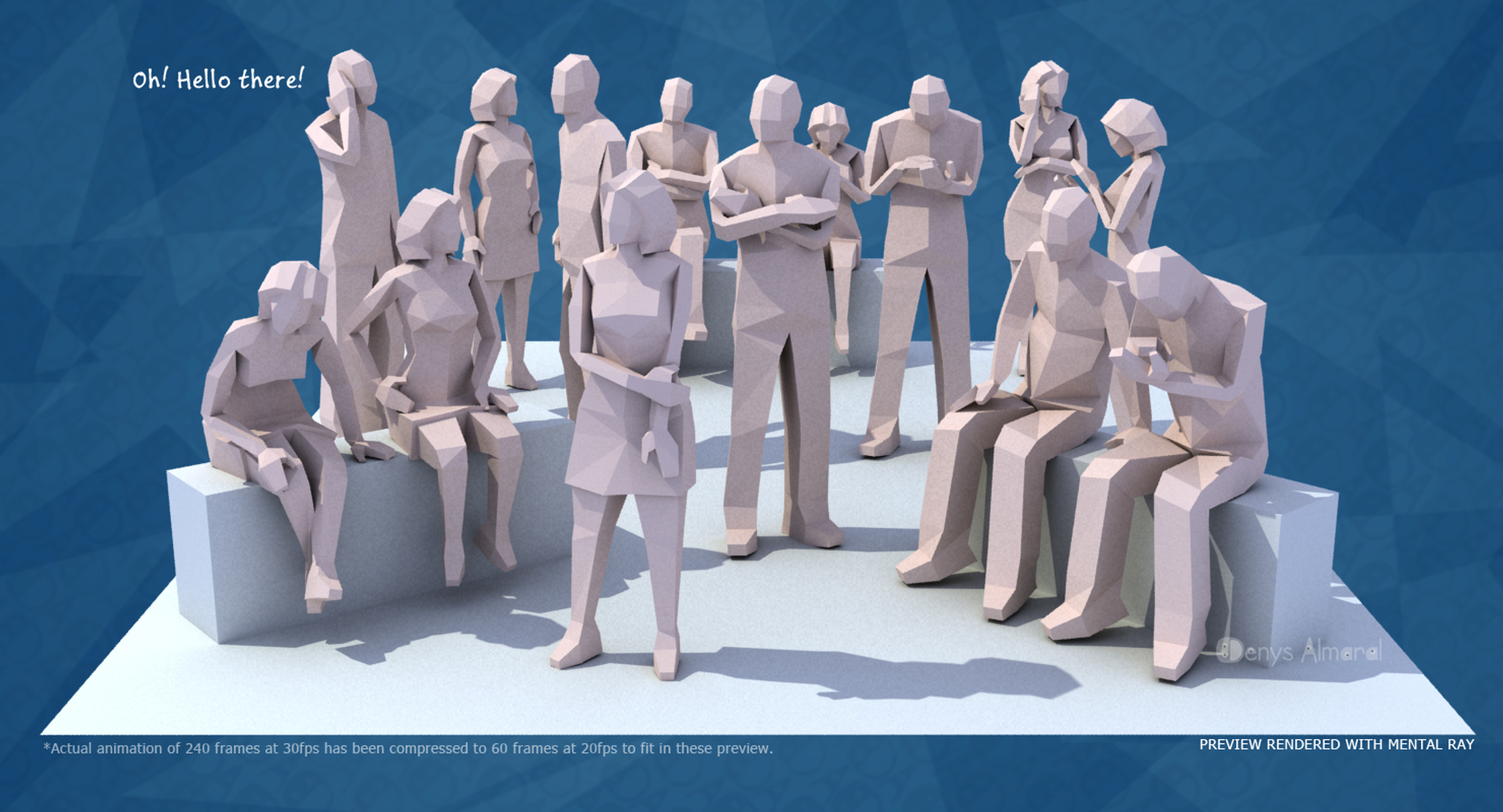 3d Model Style People Architectural Animation