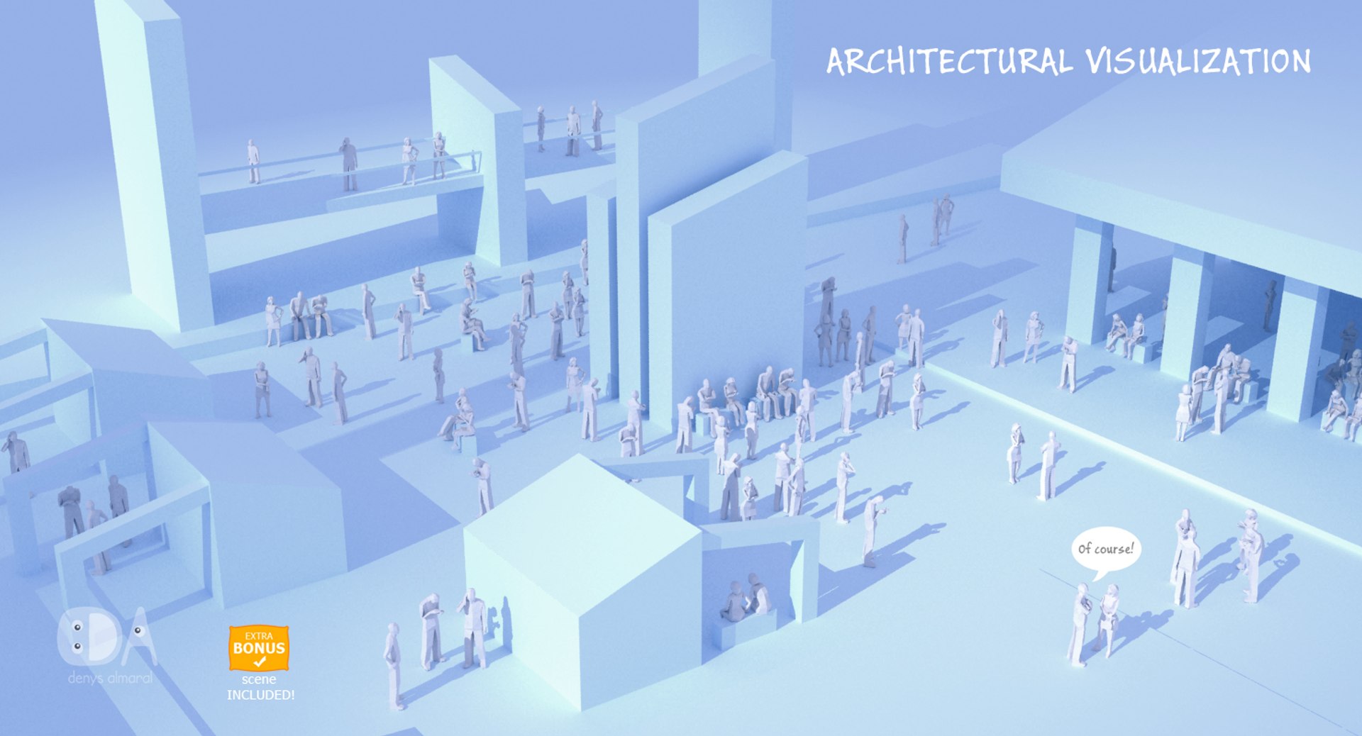 3d Model Style People Architectural Animation
