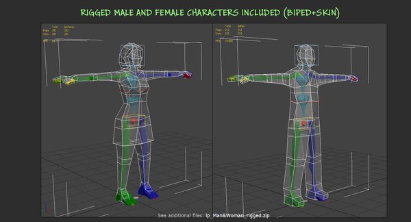 3d model style people architectural animation