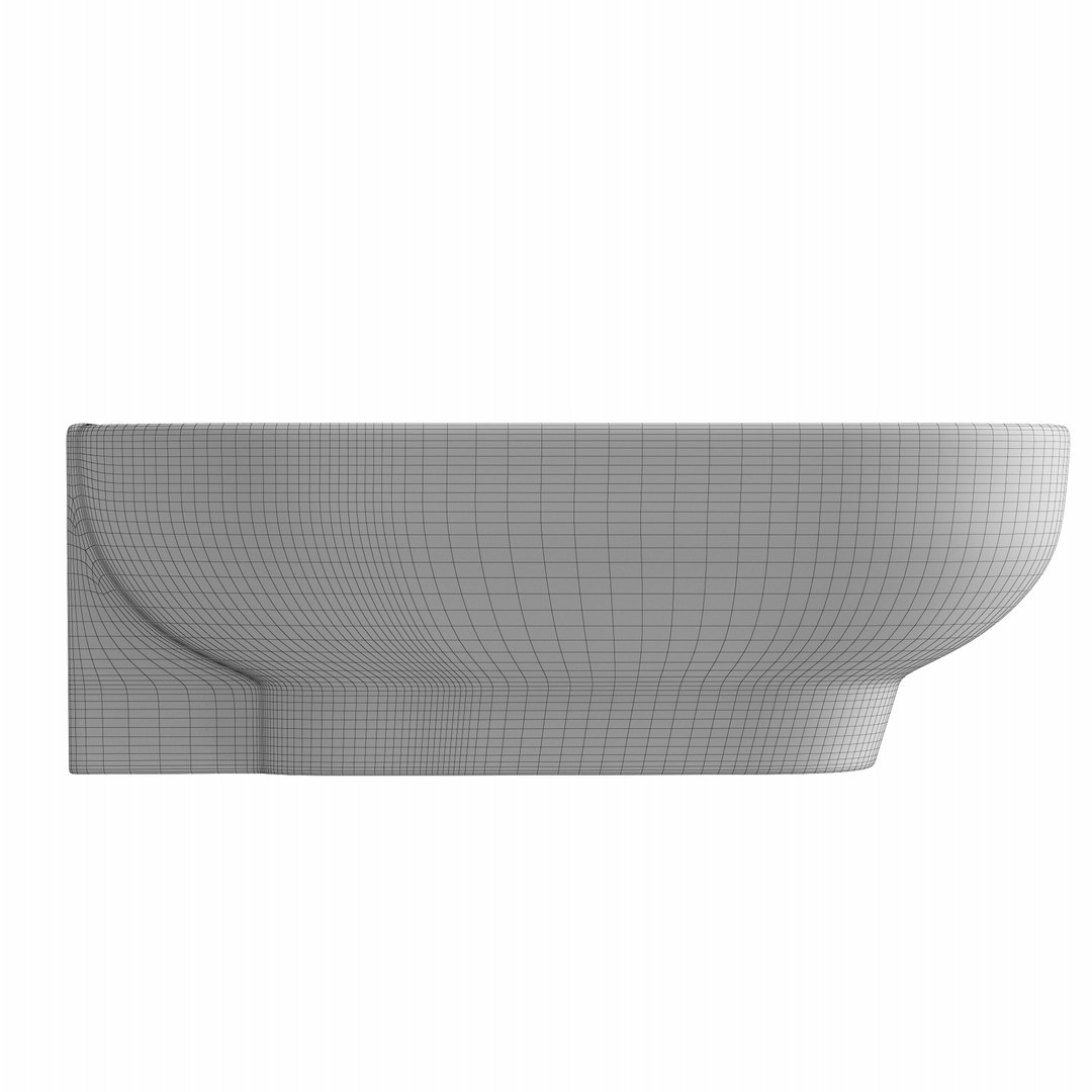 3D Wall Hung Rounded Rectangle - TurboSquid 1694234