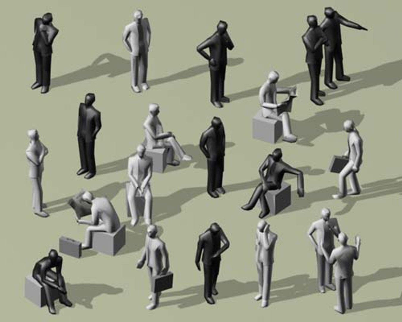 man people male 3d model