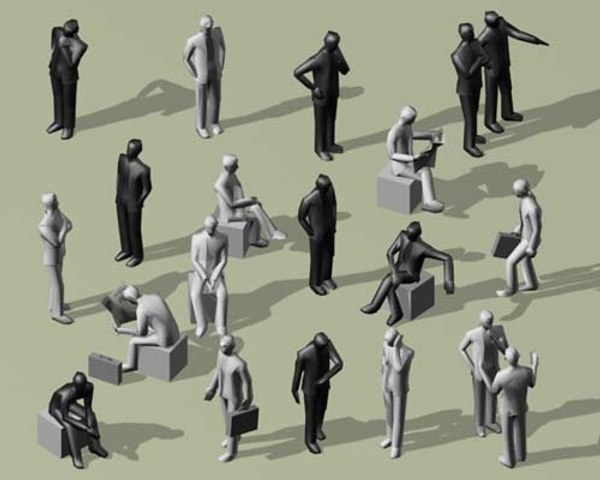 man people male 3d model