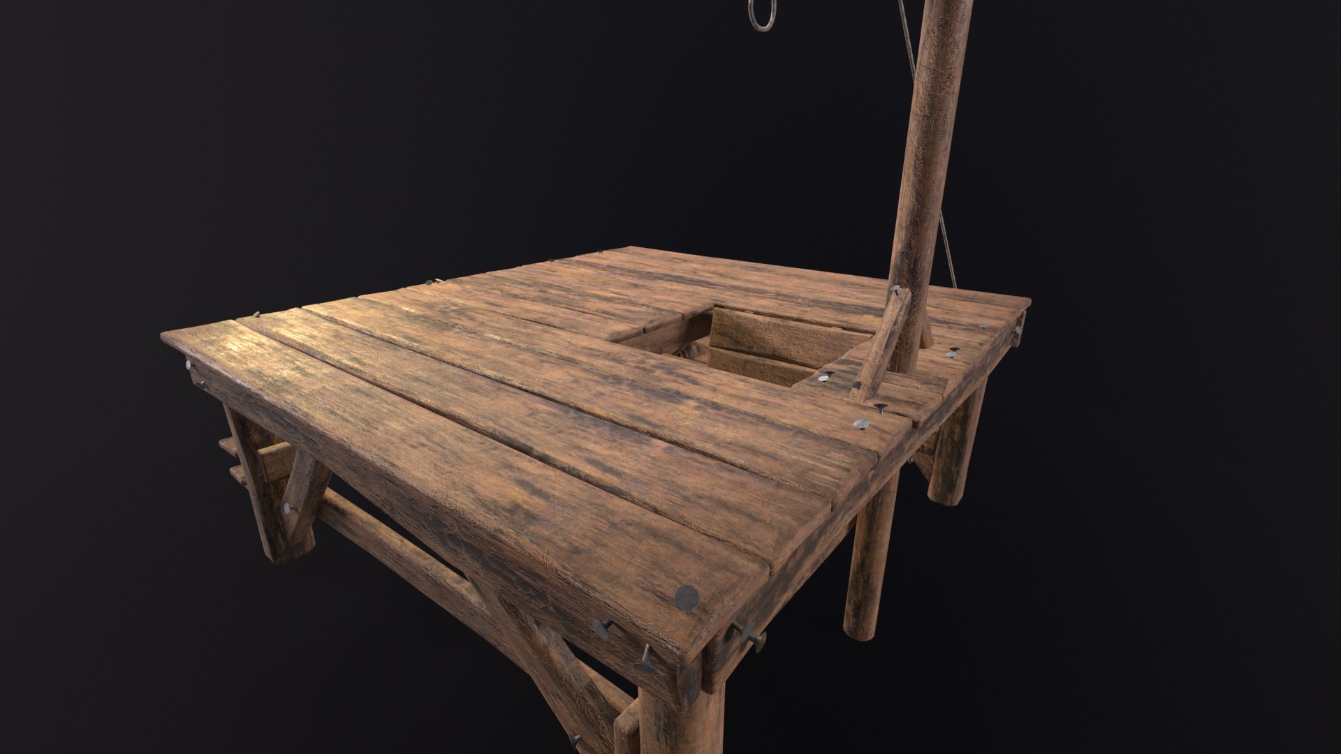 3D model Gallow And Execution Platform - TurboSquid 2175291