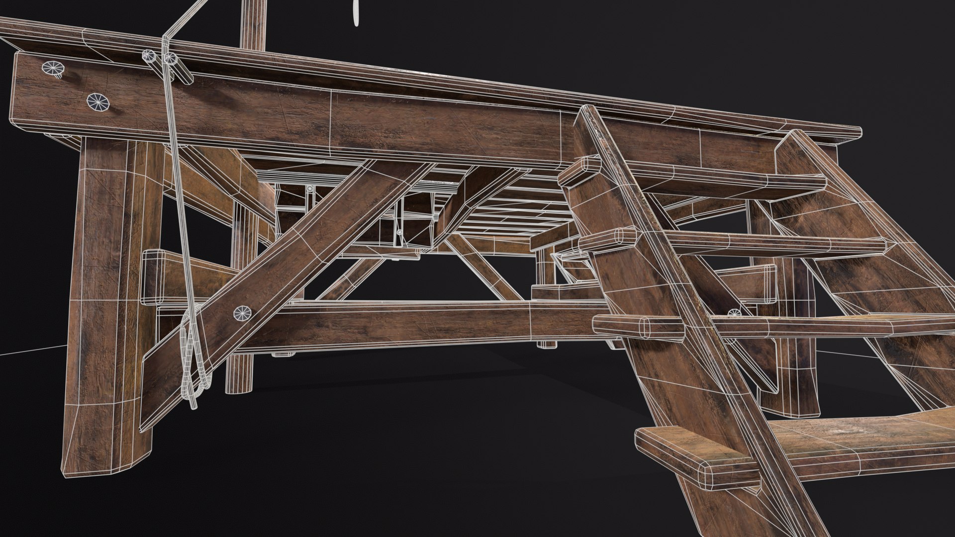 3D model Gallow And Execution Platform - TurboSquid 2175291