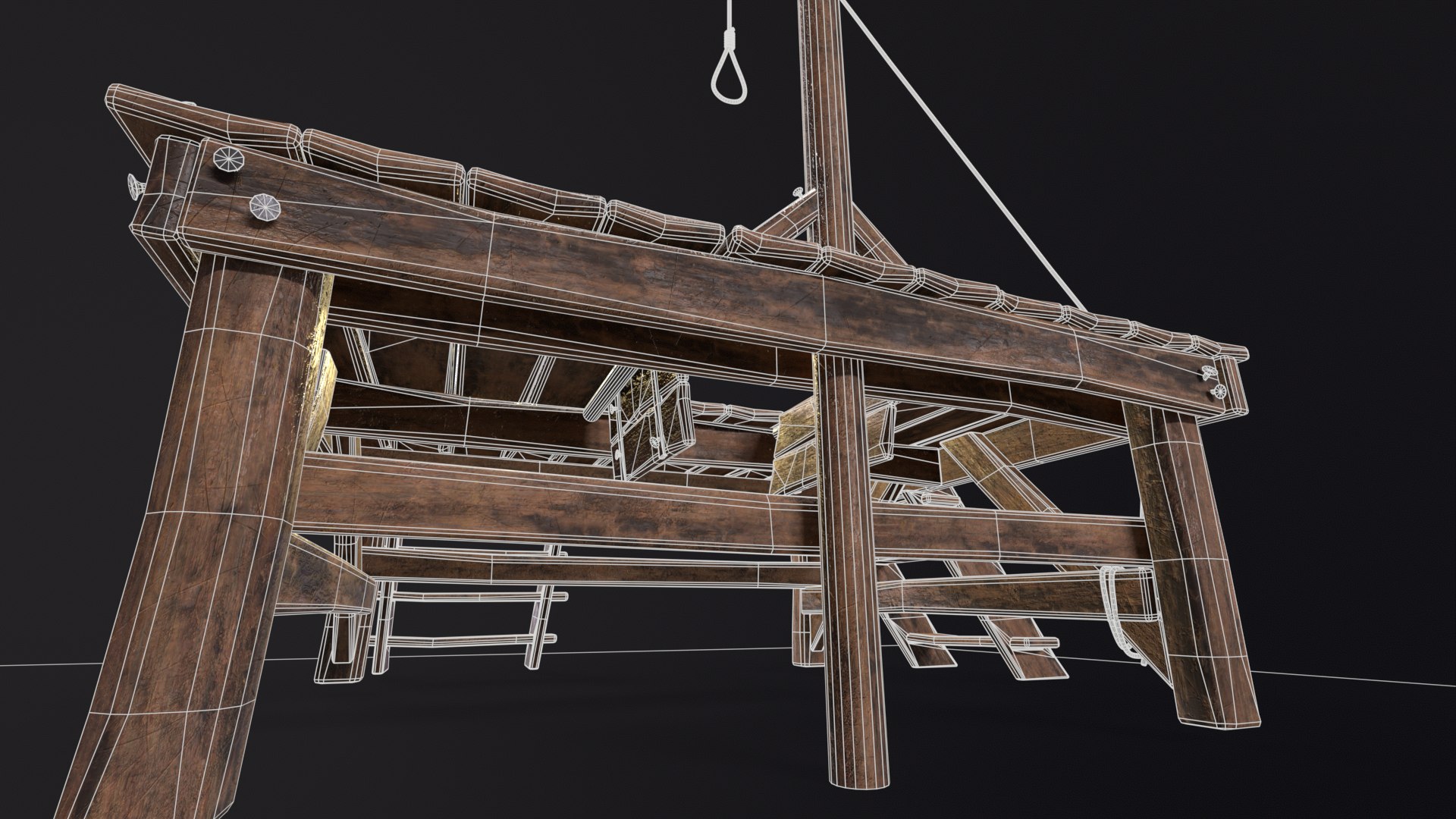 3D model Gallow And Execution Platform - TurboSquid 2175291