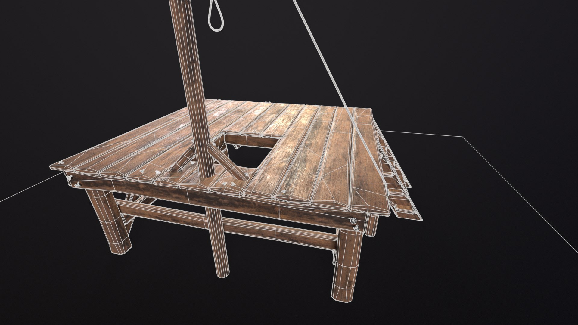 3D model Gallow And Execution Platform - TurboSquid 2175291