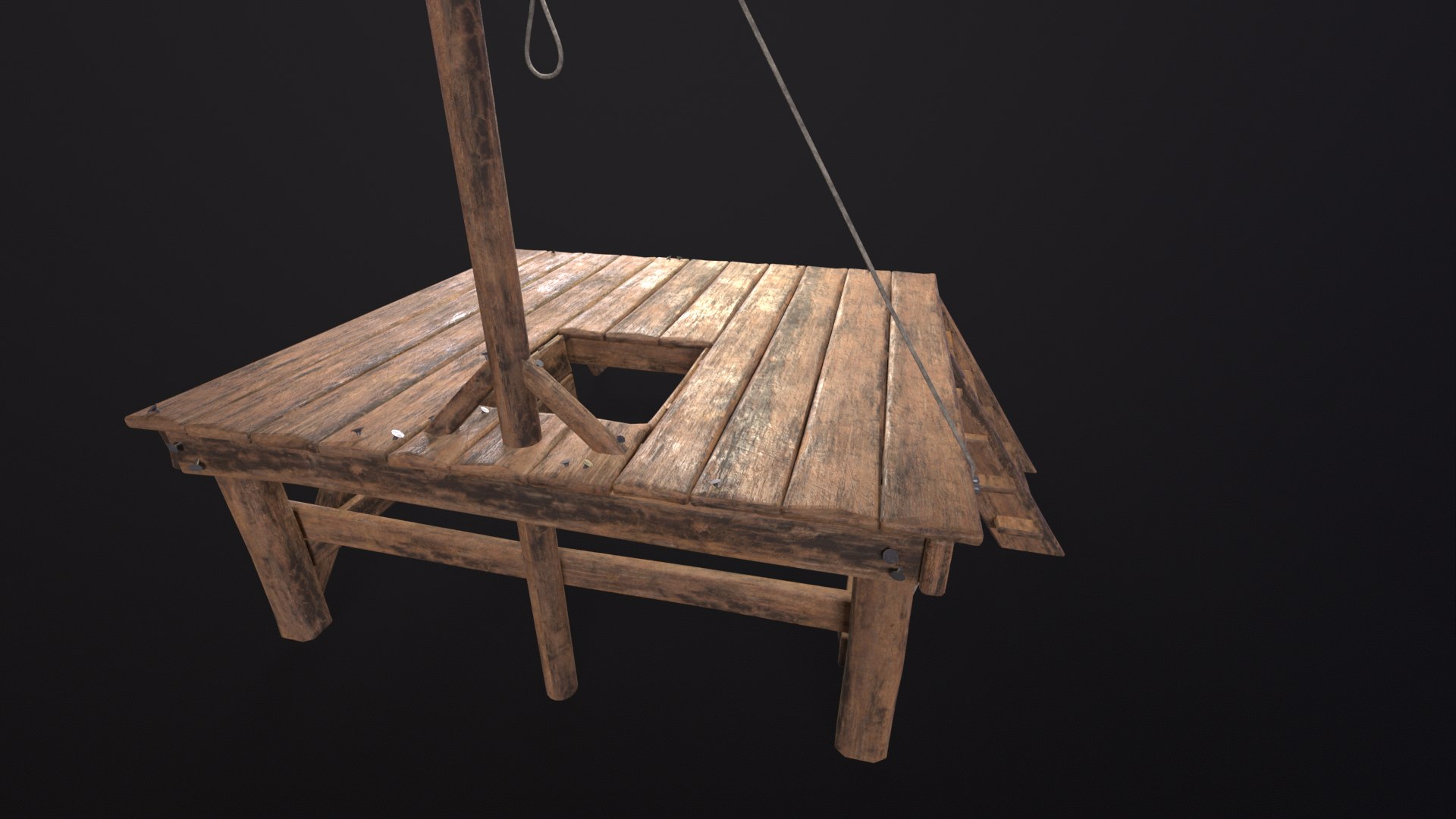 3D model Gallow And Execution Platform - TurboSquid 2175291