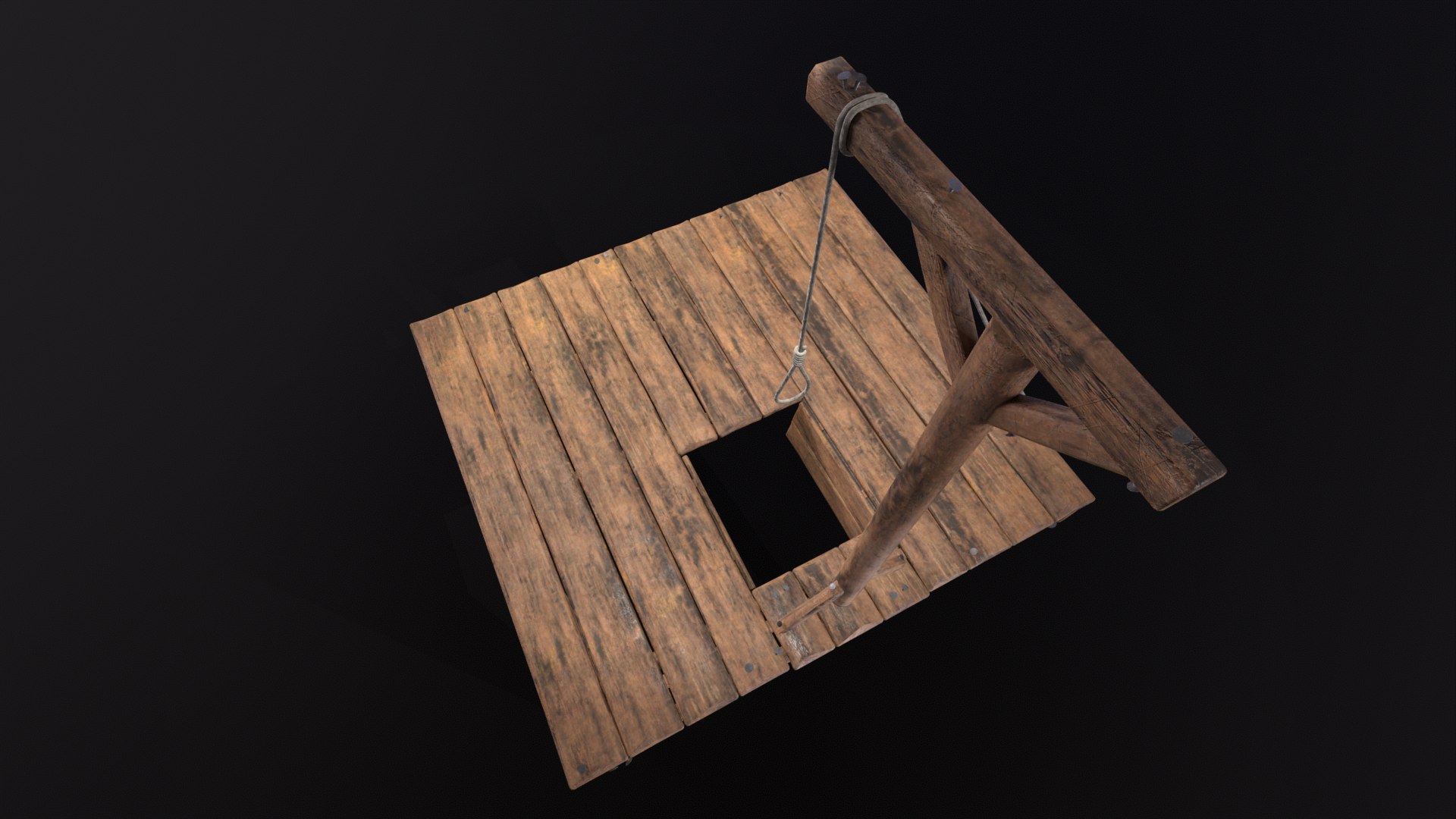 3D model Gallow And Execution Platform - TurboSquid 2175291