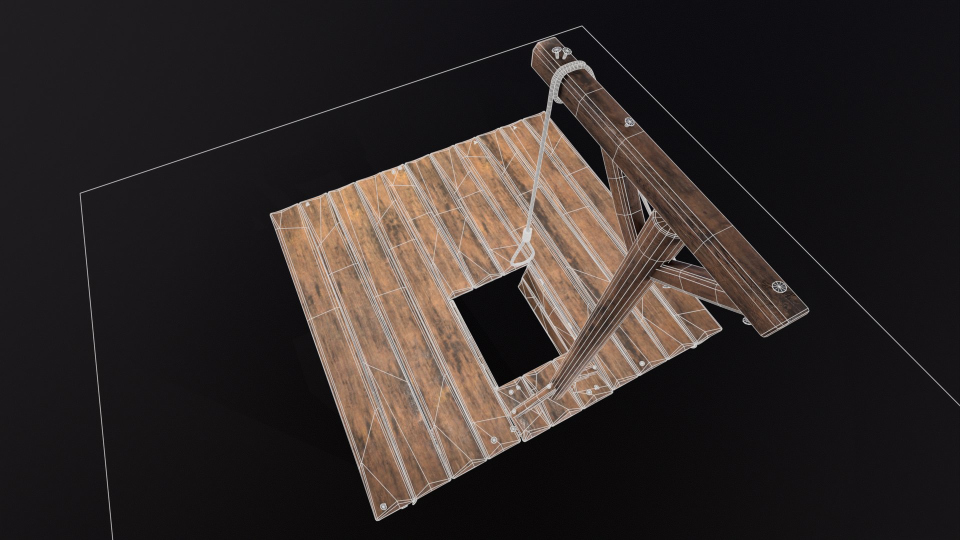 3D model Gallow And Execution Platform - TurboSquid 2175291