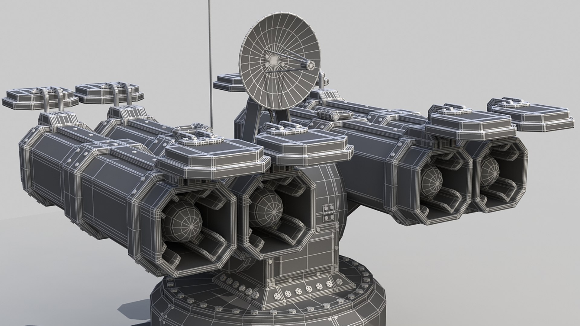 3d Set Automatic Turrets Model