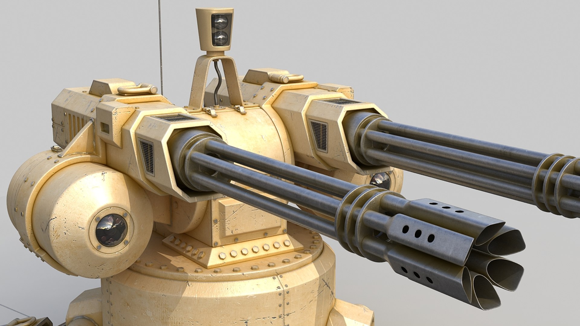 3d Set Automatic Turrets Model