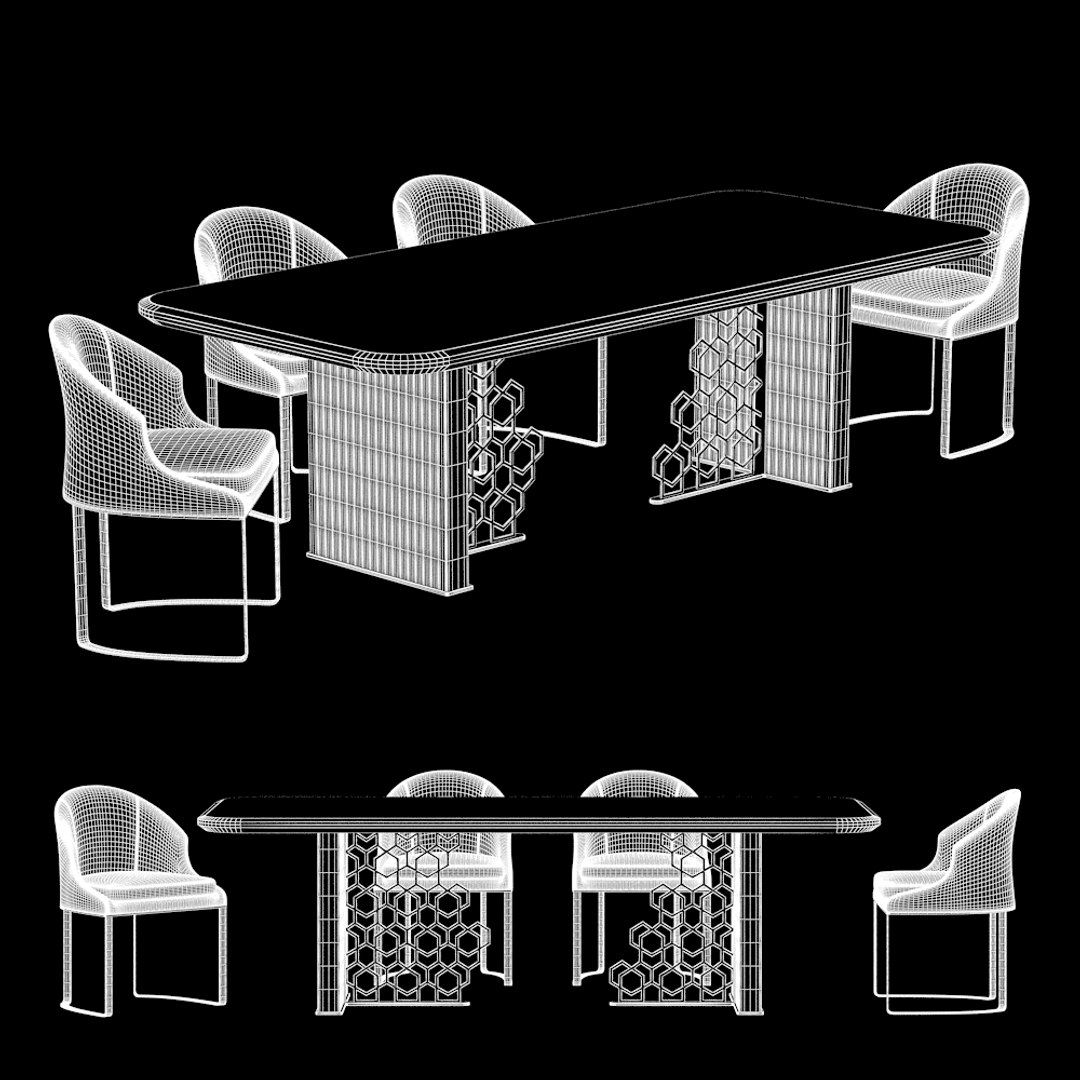 3D Model Longhi Excelsior Table - TurboSquid 1225727