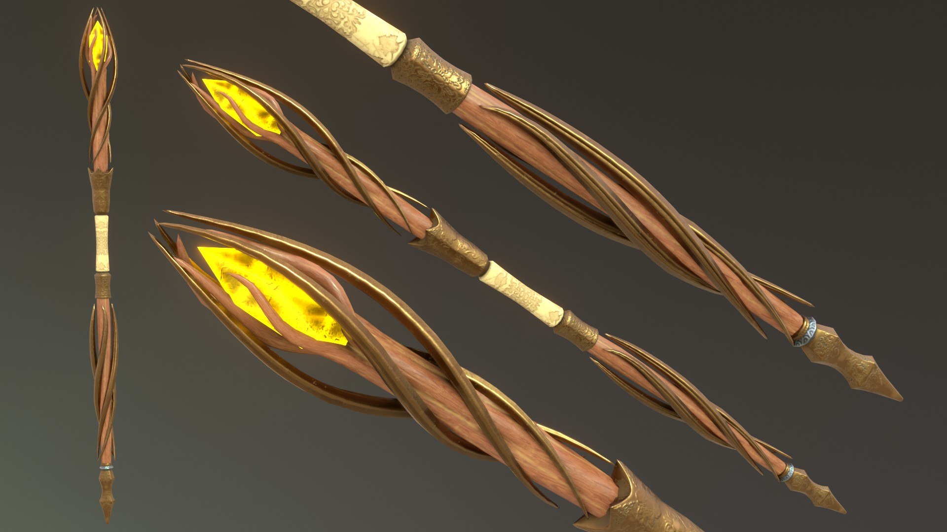Fantasy elf weapon set 3D - TurboSquid 1940176