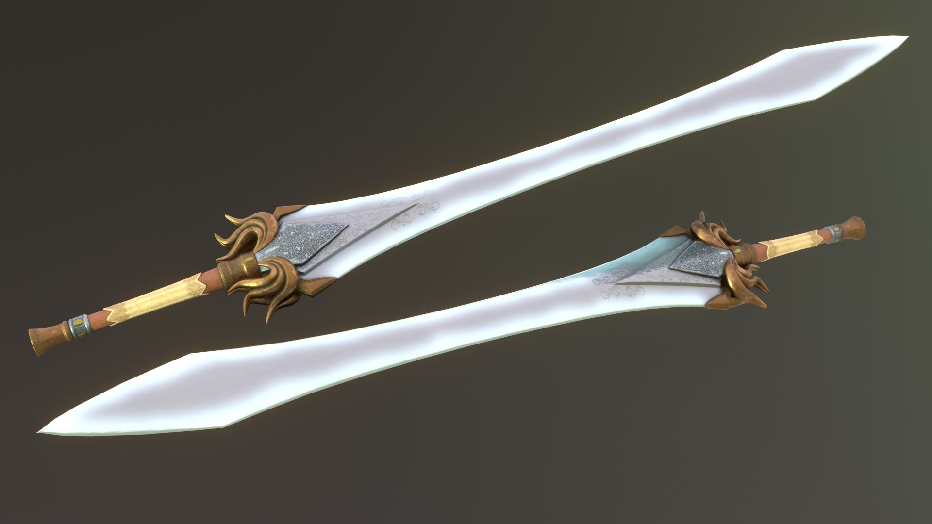 Fantasy elf weapon set 3D - TurboSquid 1940176