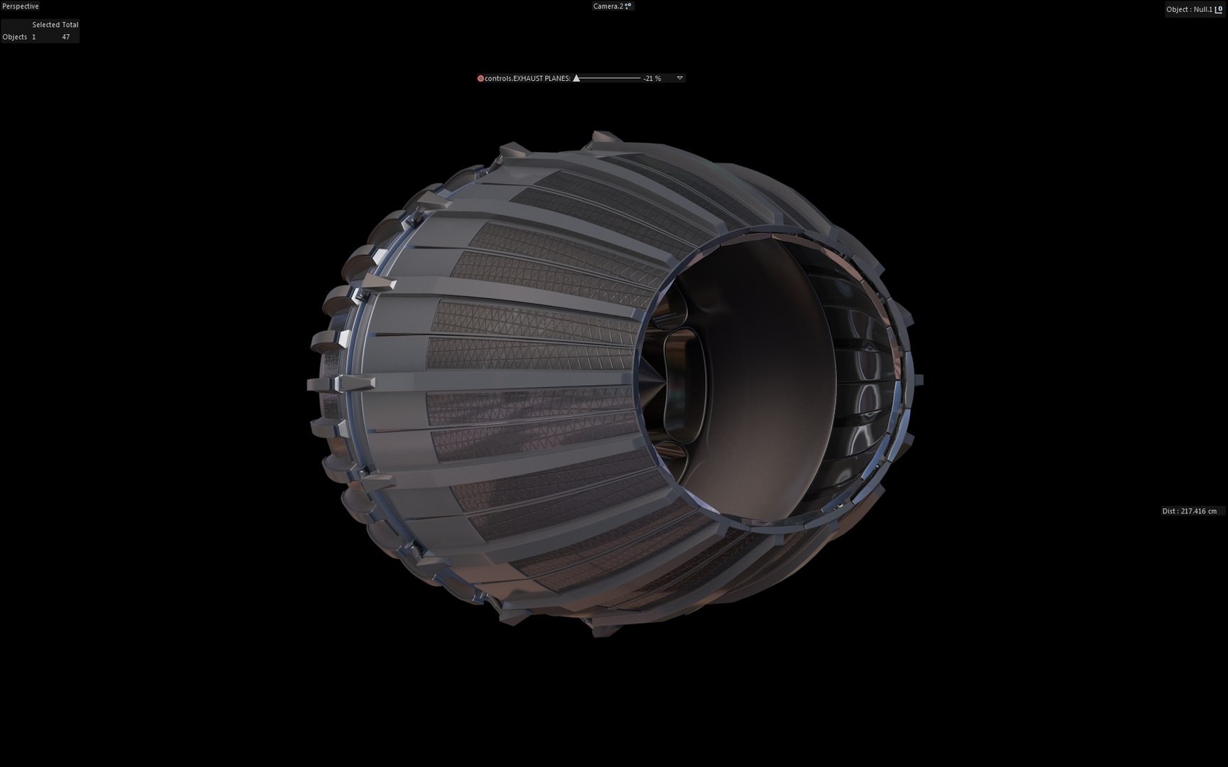 Xpresso Controlled Jet Engine C4d
