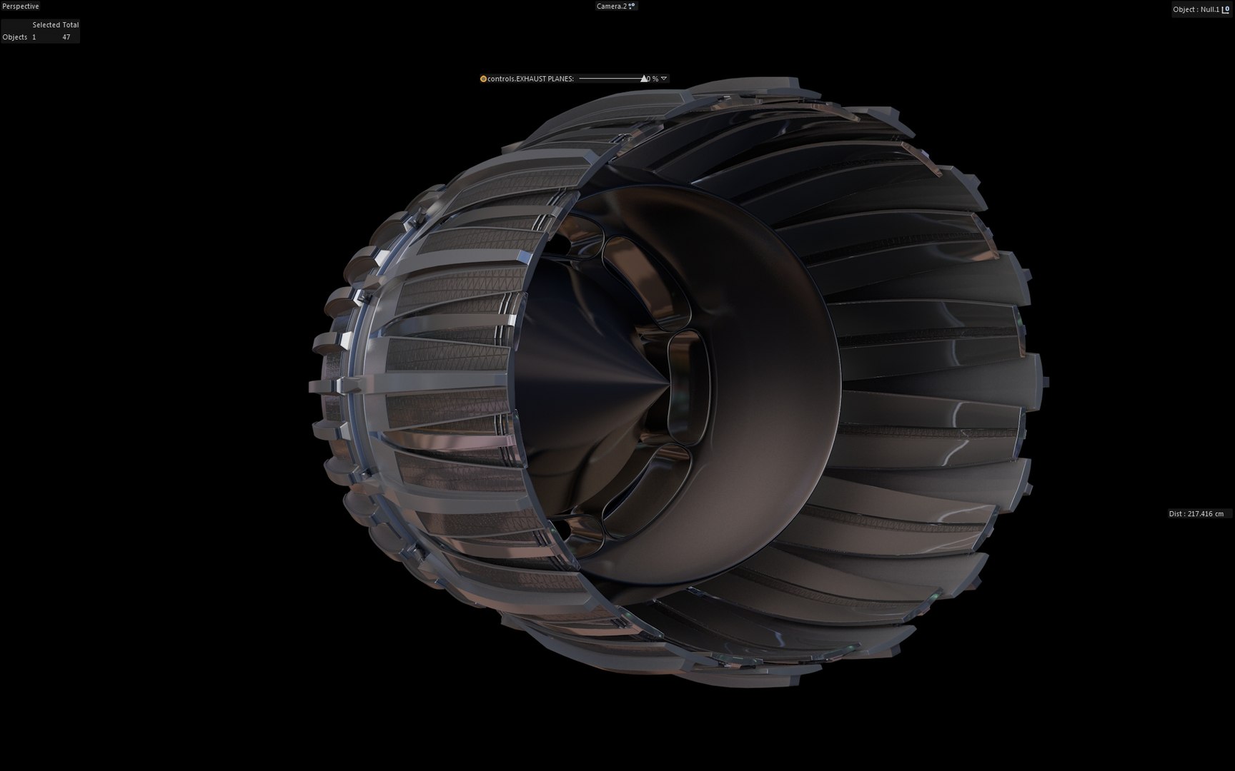 Xpresso Controlled Jet Engine C4d