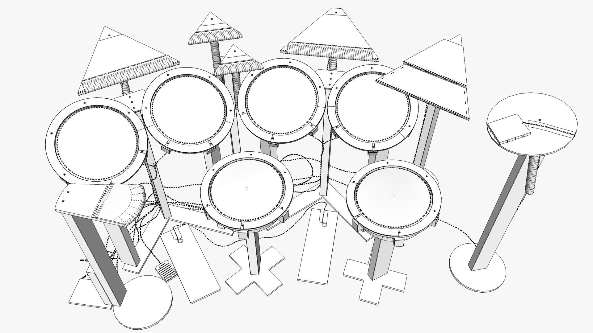 My Home Built Electronic Drum Kit From 2011 3D Model - TurboSquid 2259945