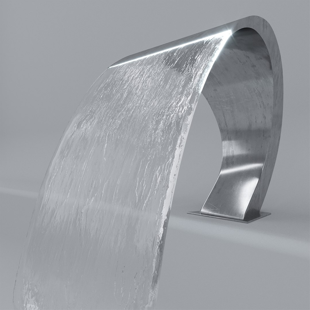 3D Water Pool Waterfall - TurboSquid 1395963