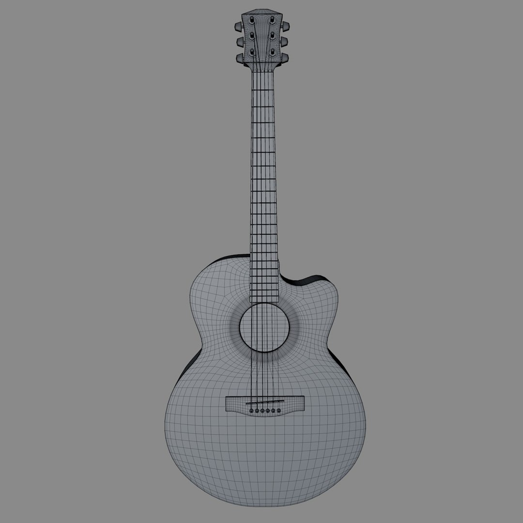 Acoustic guitar 3D model - TurboSquid 1548664