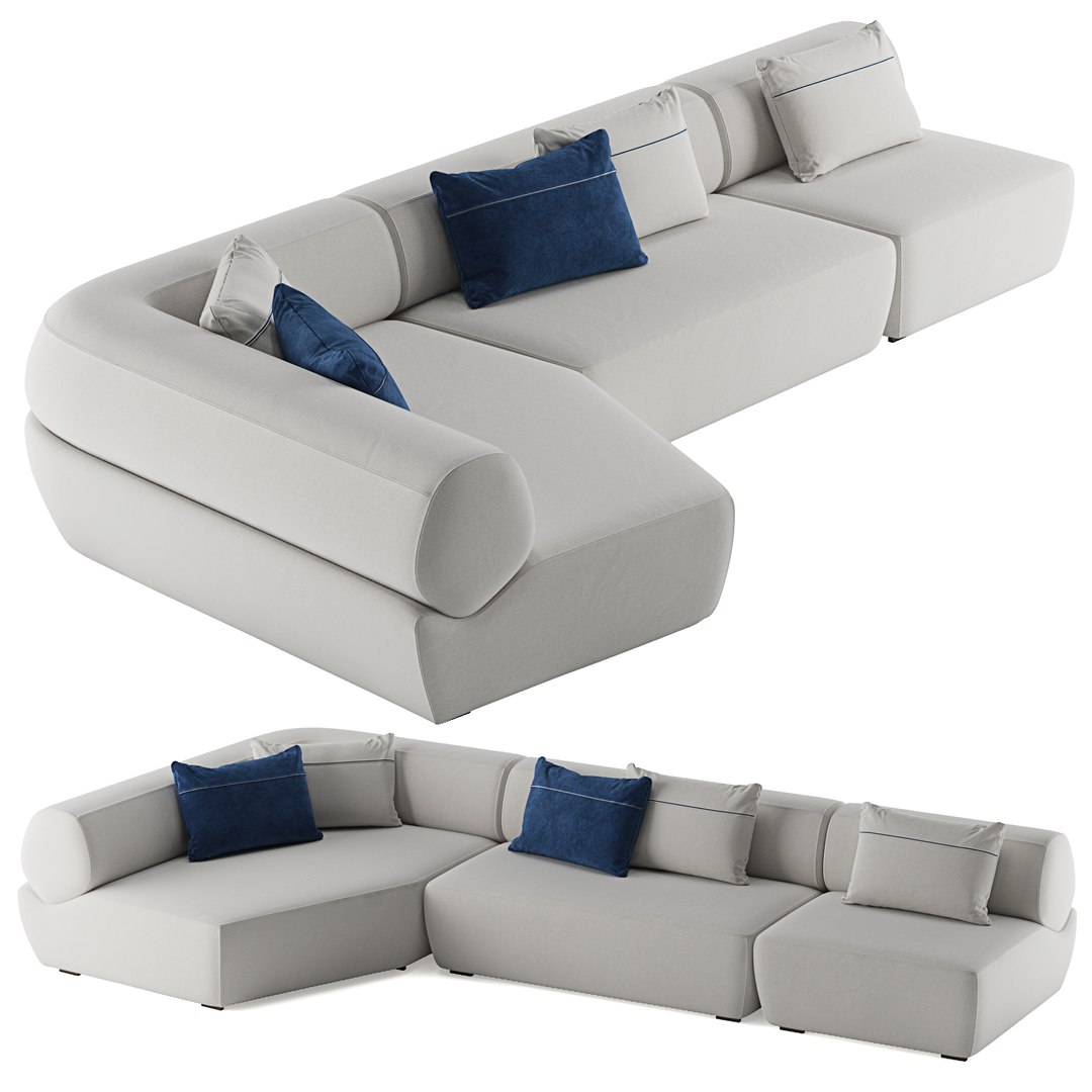 BeB Italia Naviglio Corner Sofa 3D Model - TurboSquid 1726369