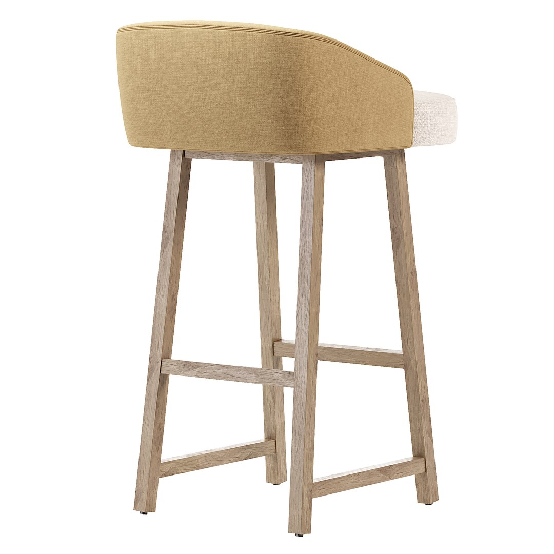 Kemble Upholstered Counter Stool With Solid Wood Frame 2015 3D Model ...