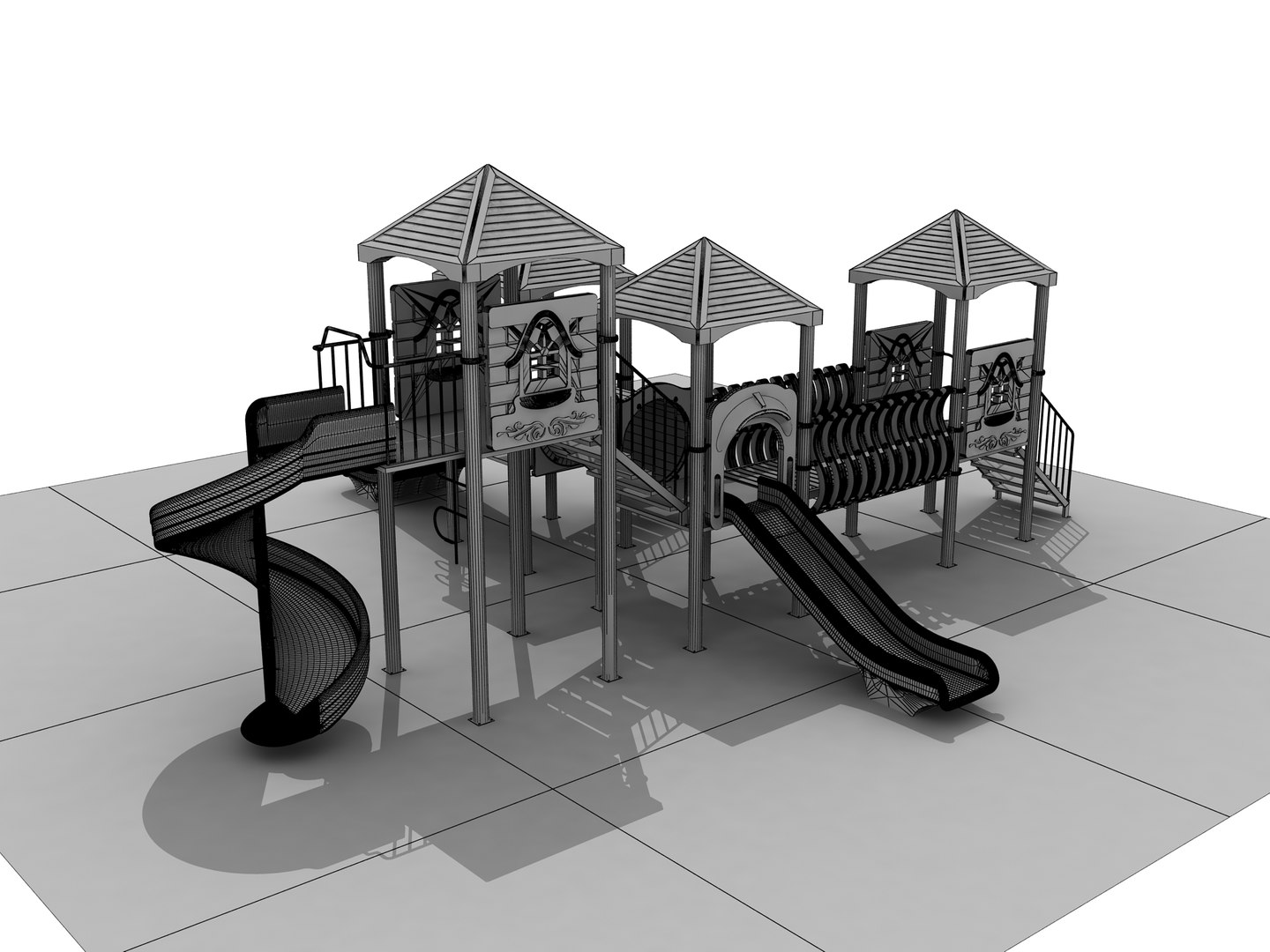 Metal Playground 3D Model - TurboSquid 1574113