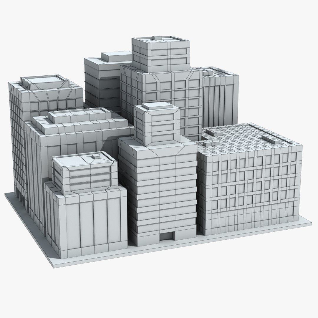 Simple City 3d Model