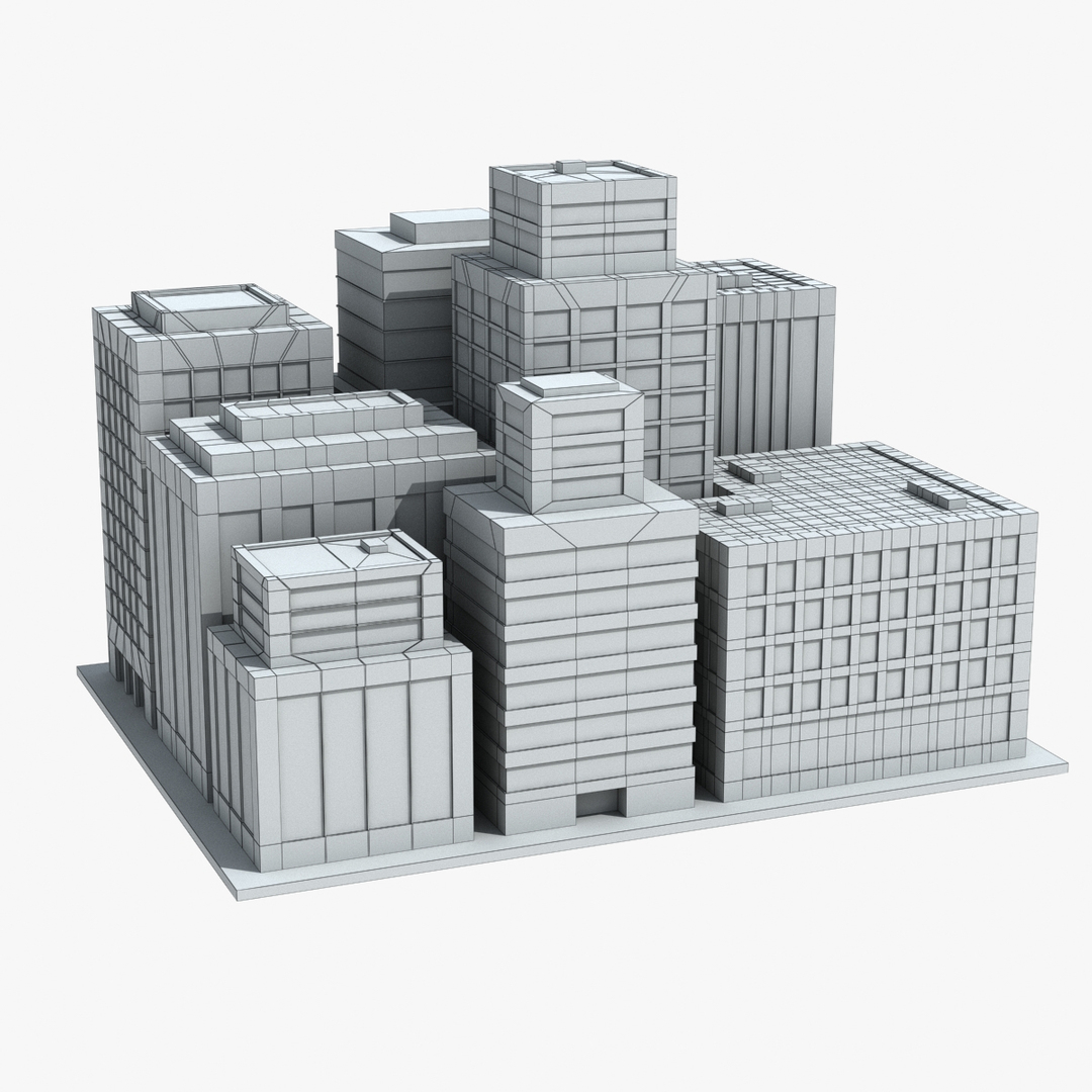 Simple City 3d Model