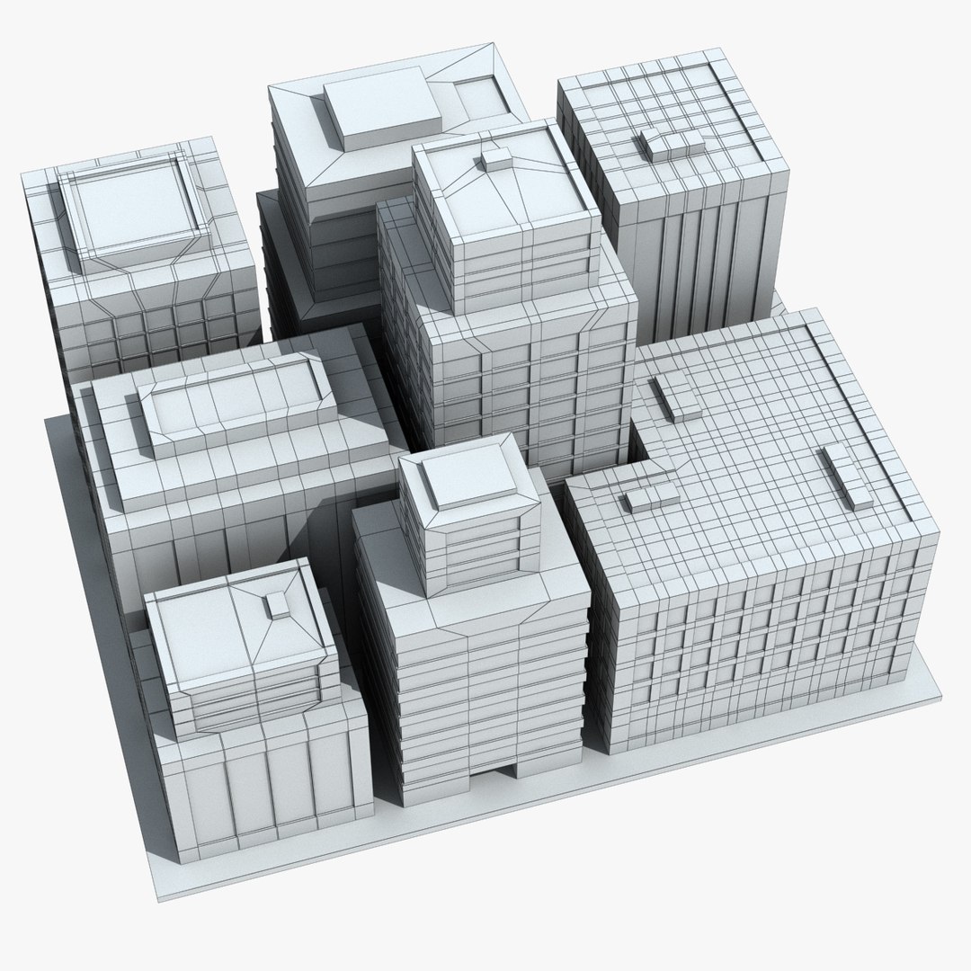 Simple City 3d Model