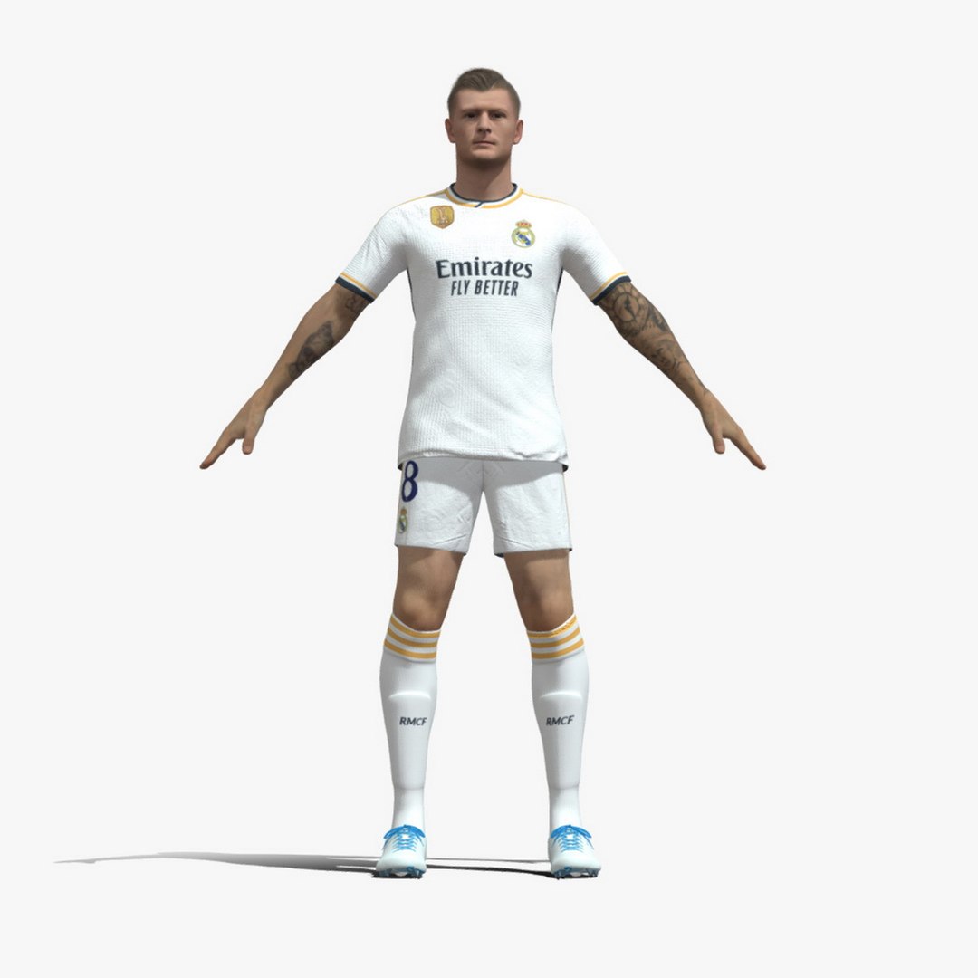 3D T-Pose Rigged Toni Kroos Real Madrid 23-24 model - TurboSquid 2162070