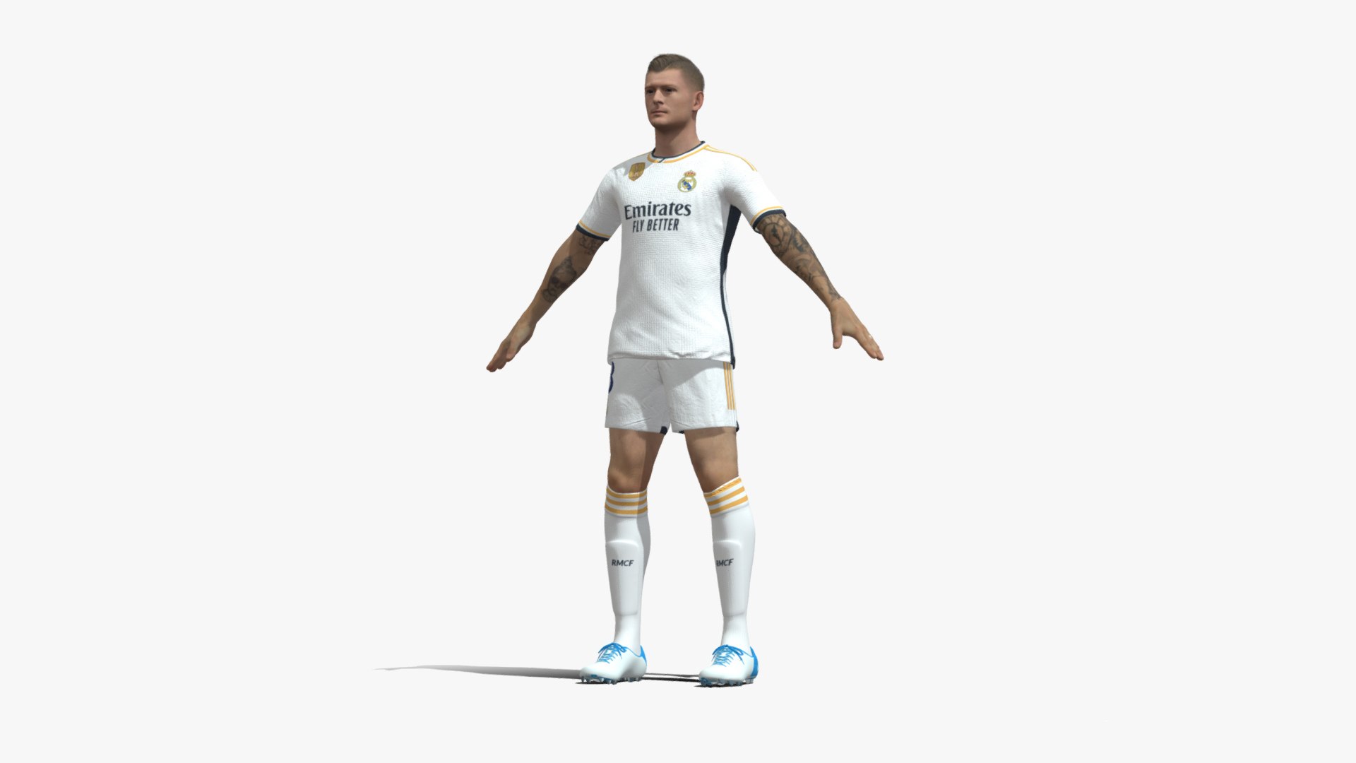 3D T-Pose Rigged Toni Kroos Real Madrid 23-24 Model - TurboSquid 2162070