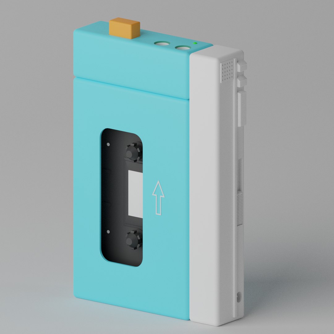 3D Cartoon Vintage SONY Walkman - TurboSquid 2141430