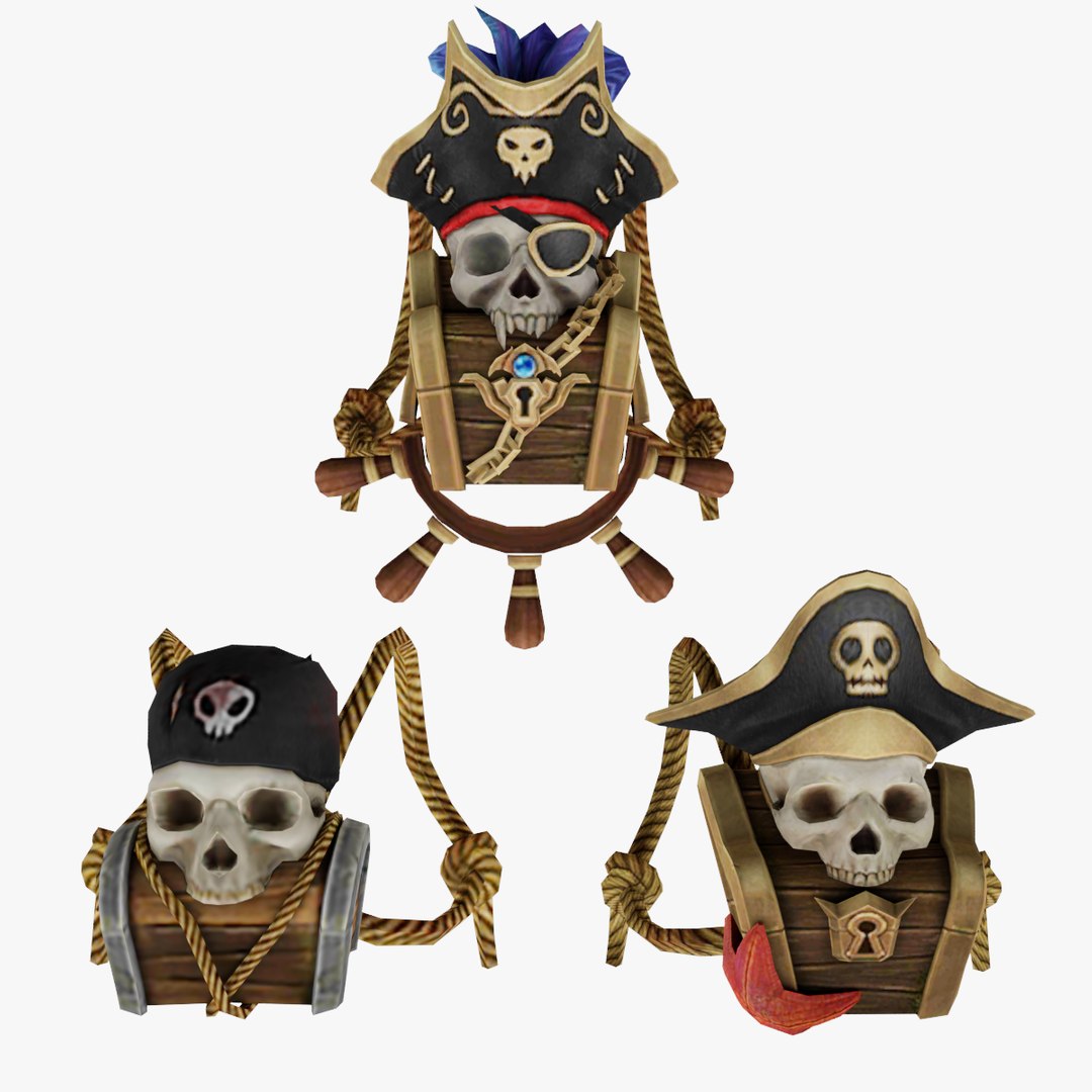 3D Bag 3x Pirate Mk Backpack - TurboSquid 1843973