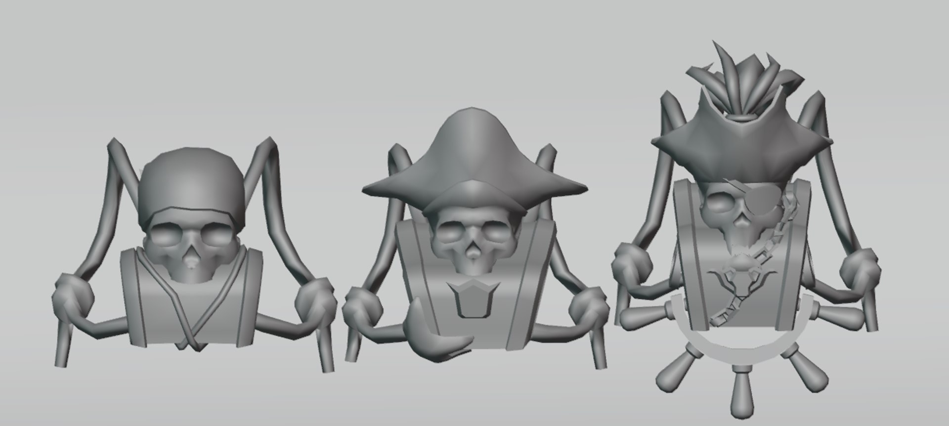 3D Bag 3x Pirate Mk Backpack - TurboSquid 1843973