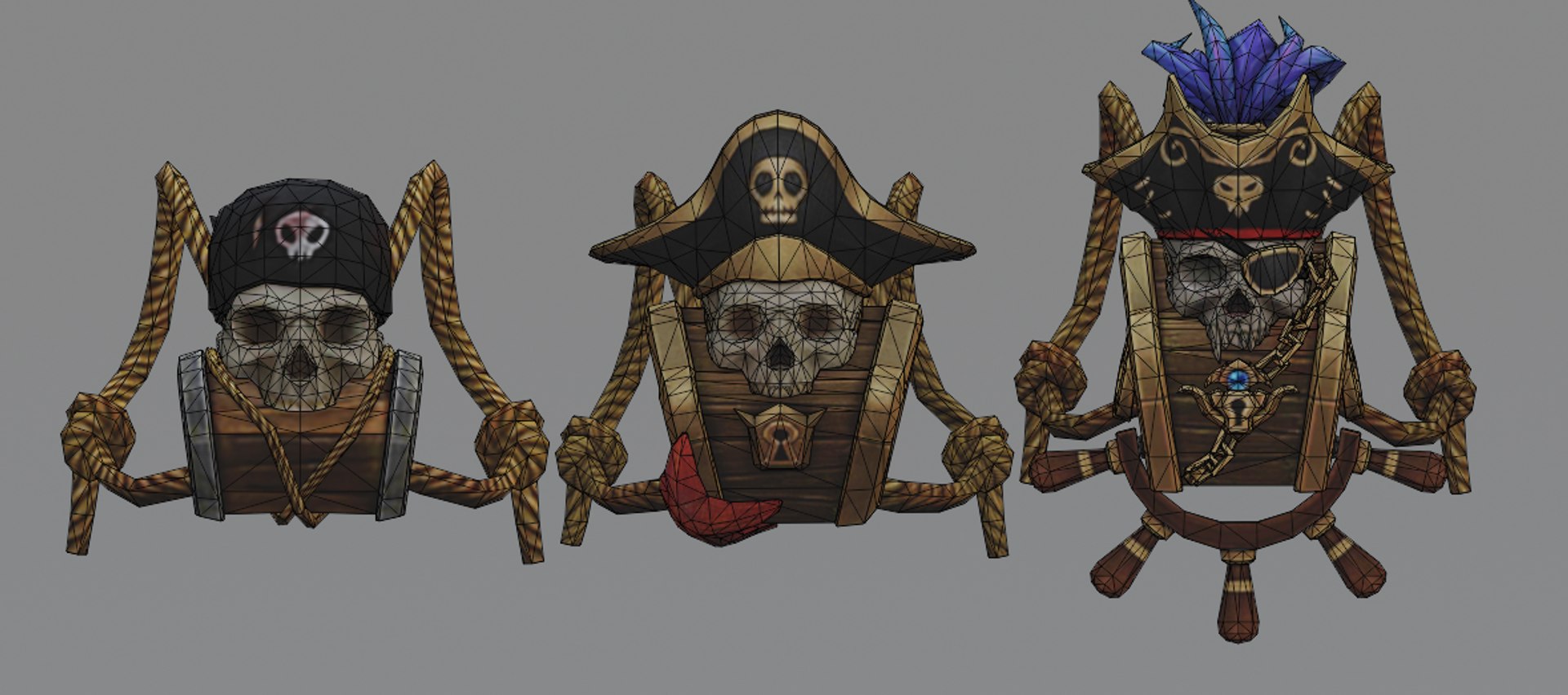 3D Bag 3x Pirate Mk Backpack - TurboSquid 1843973