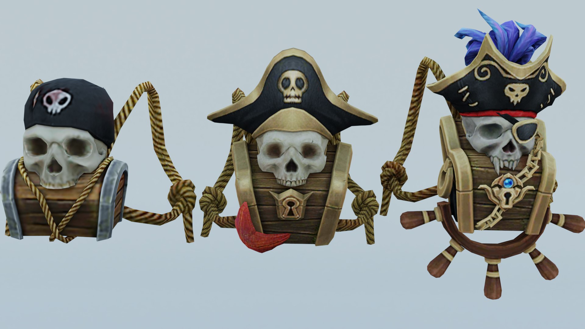 3D Bag 3x Pirate Mk Backpack - TurboSquid 1843973