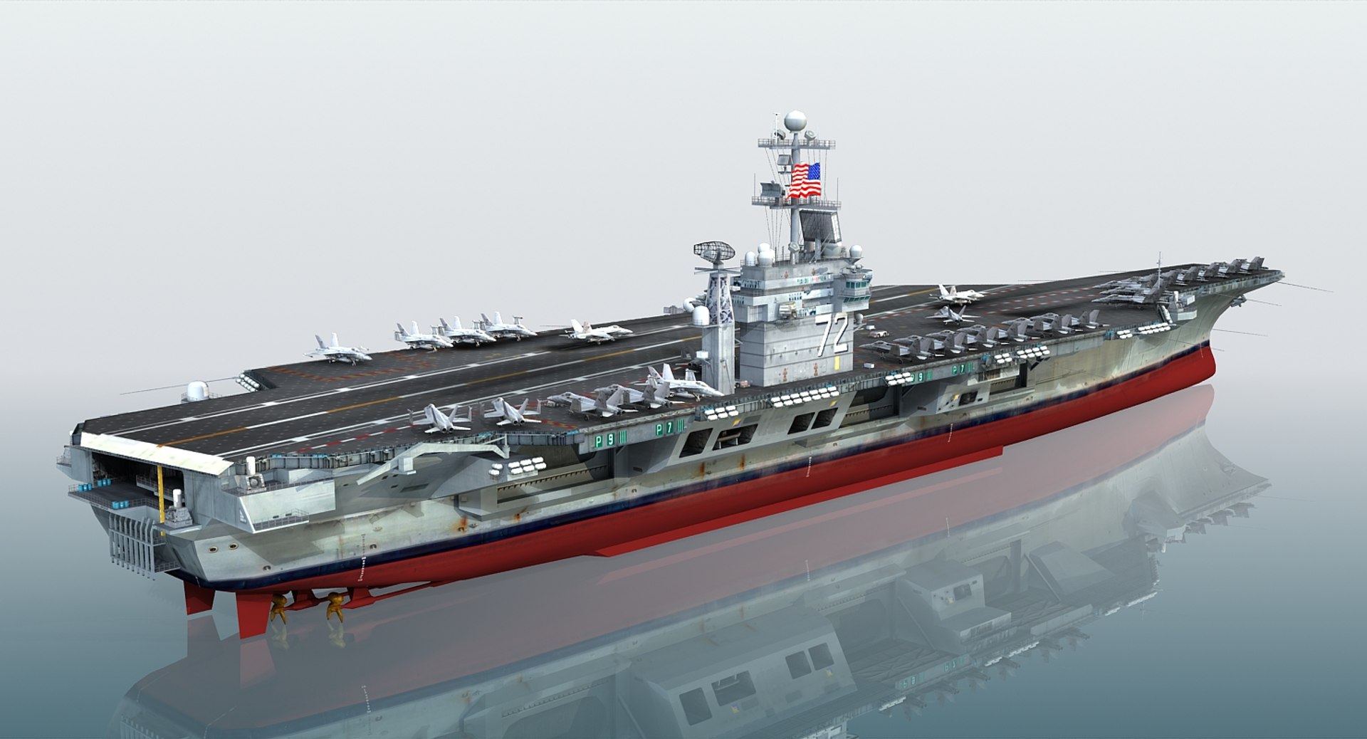Uss Abraham Cvn-72 Cvn 3d Model