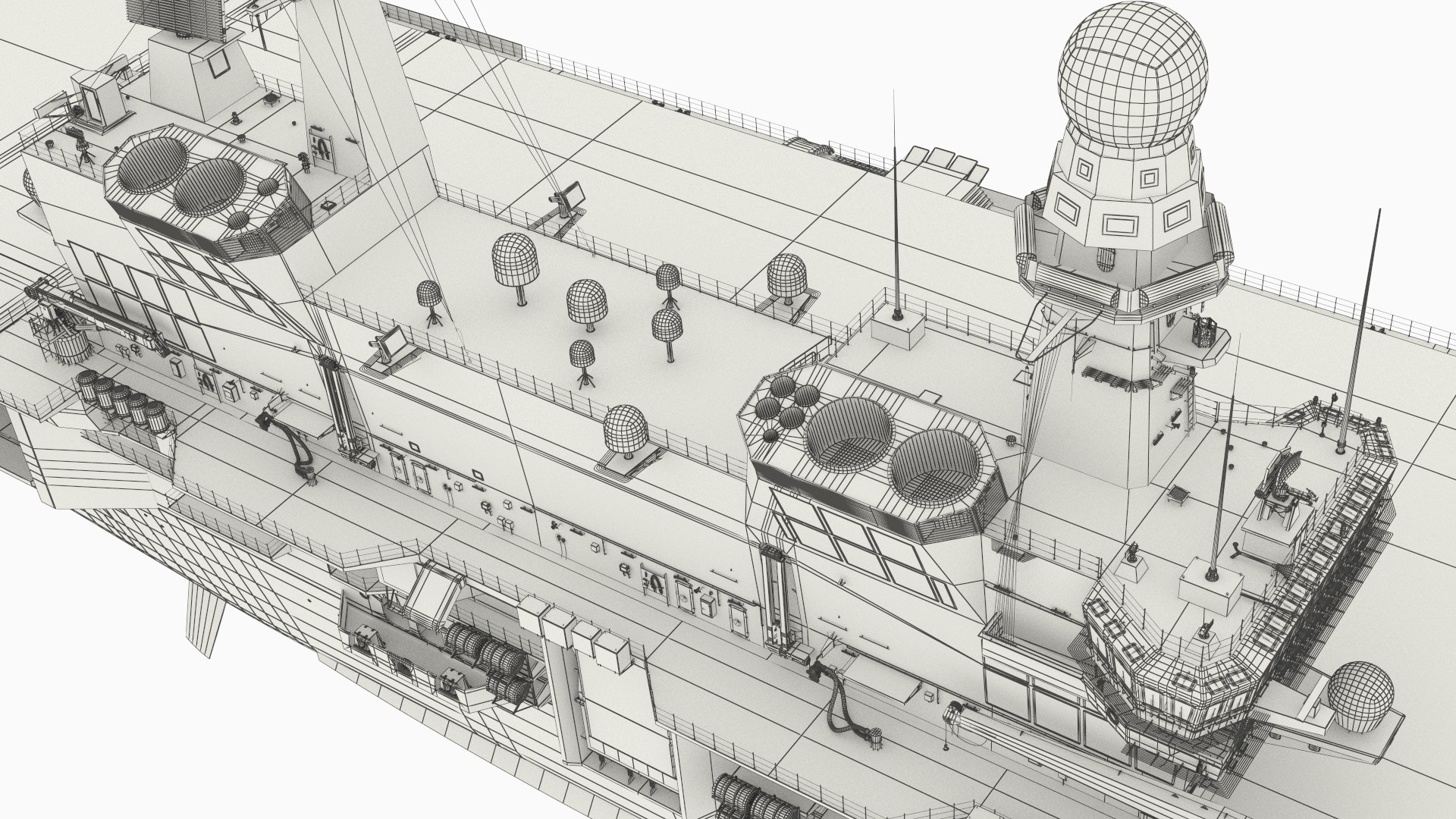 Cavour 550 Aircraft Carrier Naval Vehicle Gray Model - TurboSquid 2515790