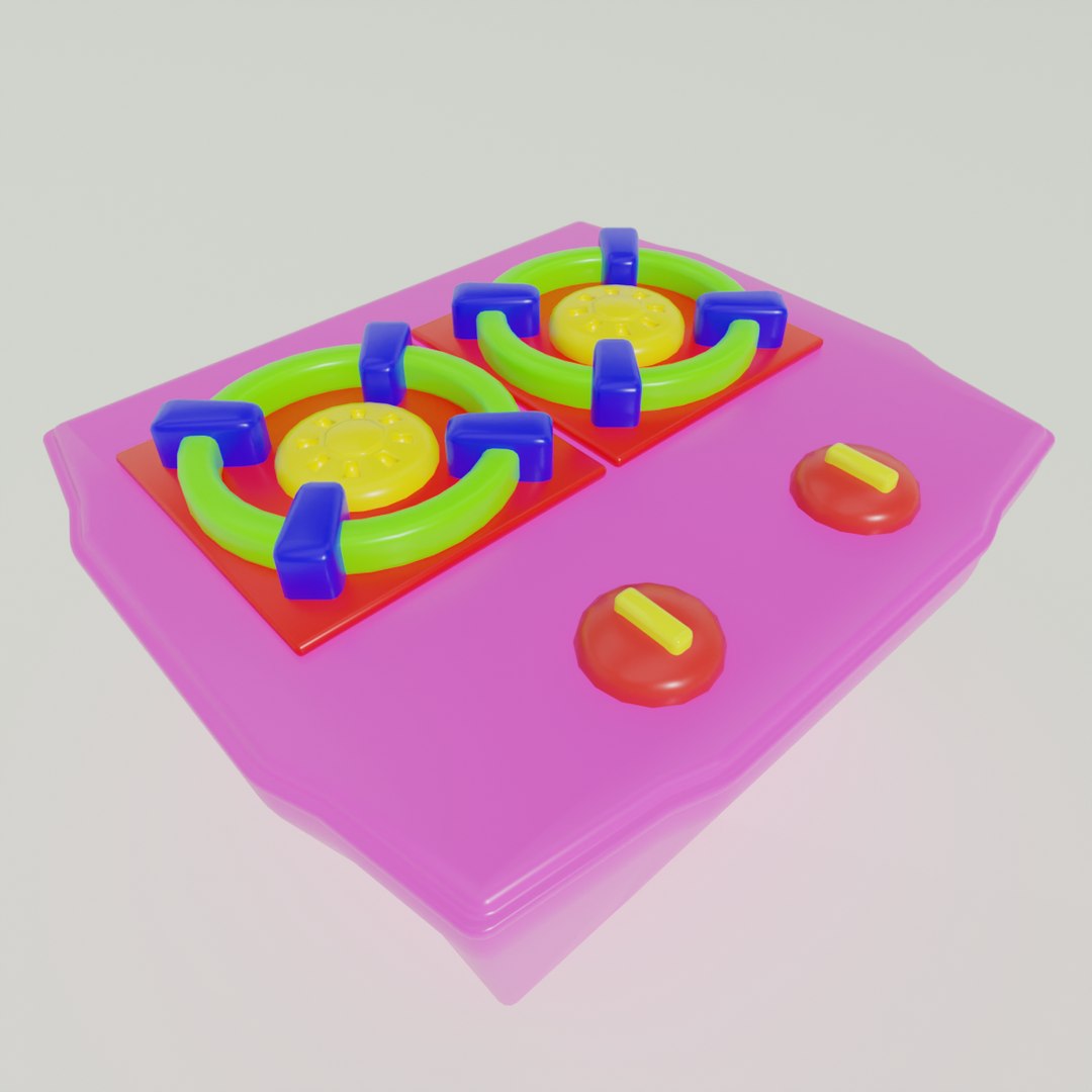 Toy Countertop Stove 3D Model - TurboSquid 2216457