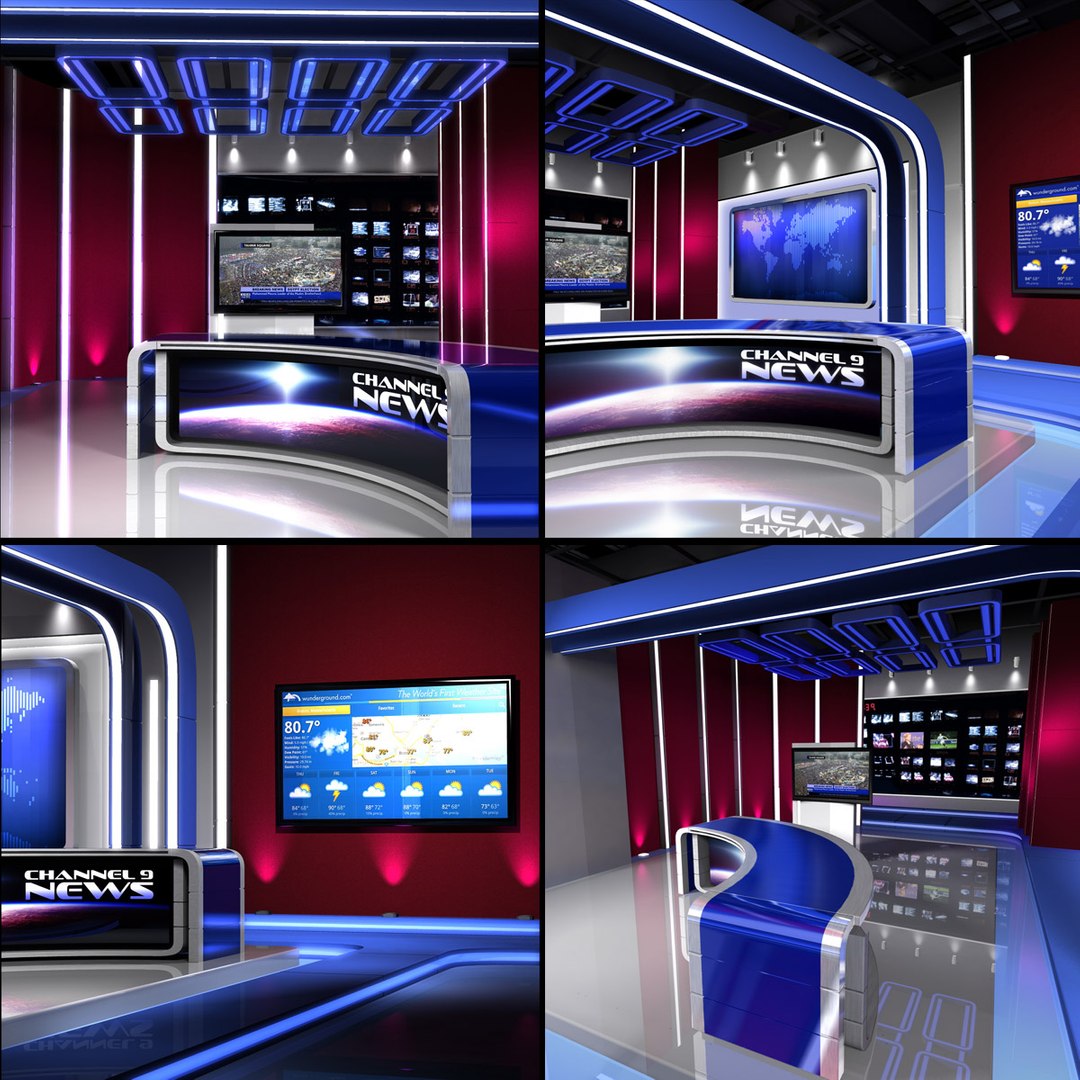 European News Studio - 3d Max