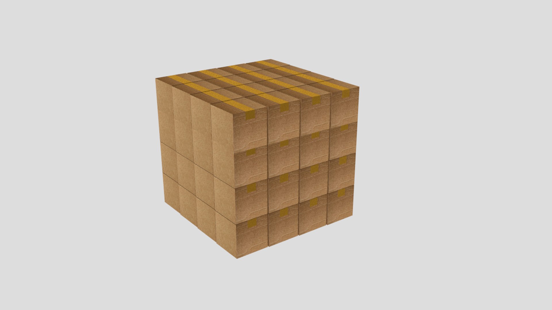 3D Box Stack - TurboSquid 1370292