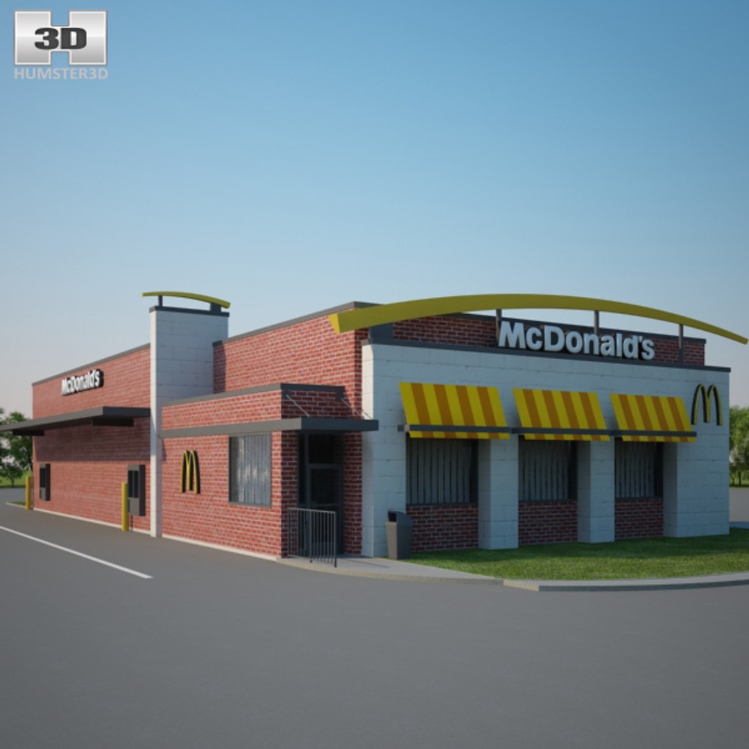 Mcdonald restaurant 3D model - TurboSquid 1235617