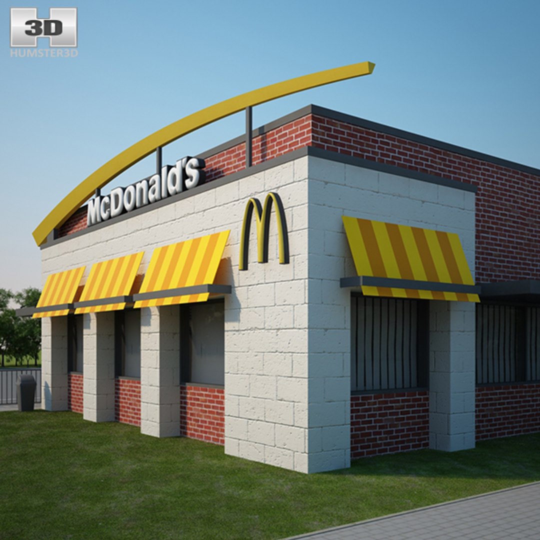 Mcdonald restaurant 3D model - TurboSquid 1235617