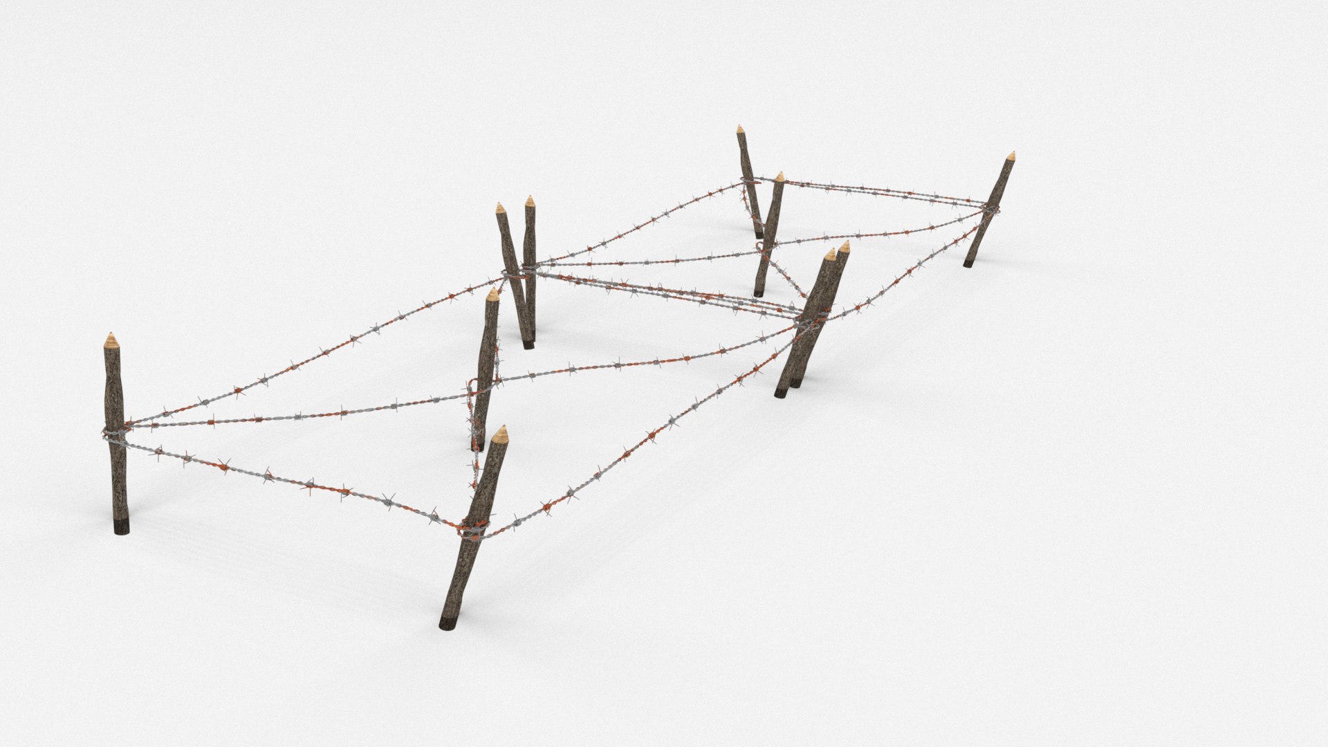 3D Barbed Wire Obstacle Model - TurboSquid 1191647